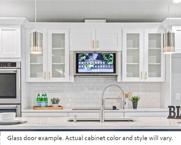 White shaker glass cabinet doors store